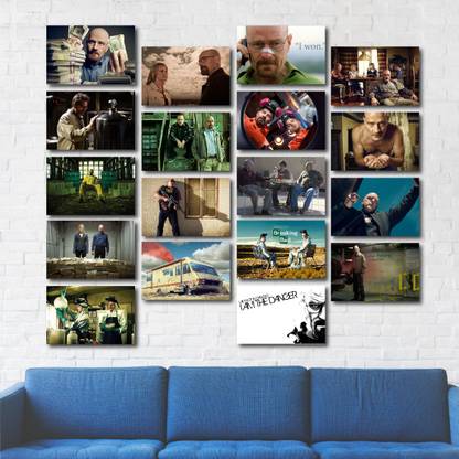 Breaking Bad Web series WALL POSTER | PACK OF 18 wall collage kit ...