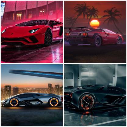 SPORT CAR and CAR Wall Poster/Cars Wall Posters (12x18 Inch)Multicolour ...