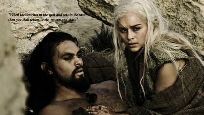 Poster Tv Show Game Of Thrones Khal Drogo Khaleesi sl-15208 (LARGE ...