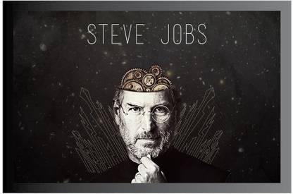Steve Jobs Frame Poster For Room Synthetic Wood Gloss Lamination F3 ...