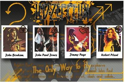 Led Zeppelin Music Band Members Poster Paper Print - Music posters in ...