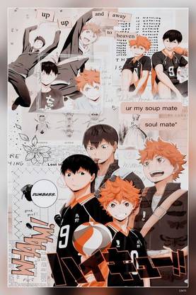 Haikyuu Anime Hinata Kageyama Matte Finish Poster Paper Print ...