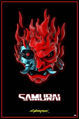 Cyberpunk 2077 Samurai Poster 12 x 18 inch 300 GSM Paper Print - Movies ...