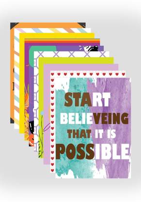 Motivational Quote Poster for Home and Office Decor Photographic Paper ...