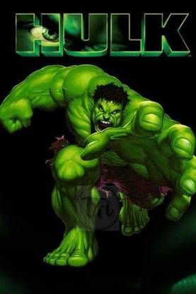 Hulk Poster |Superhero Hulk Posters | Unframed | With Self Adhesive ...