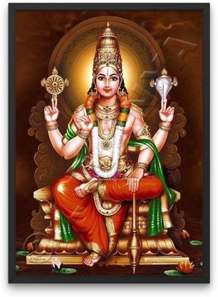 Lord Dhanvantari Photo with Black Frame For Wall / Bed Room / Pooja ...