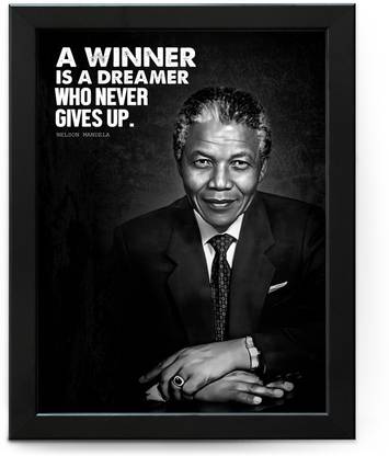 Nelson Mandela Motivational and Inspirational Quote Poster with Frame ...
