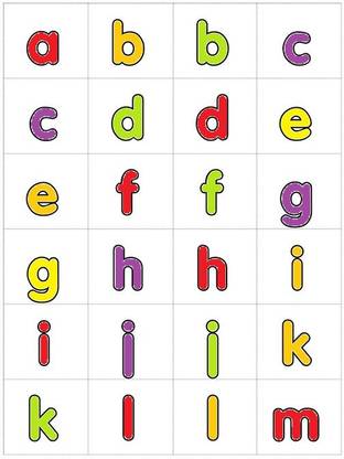 Abcd alphabet chart Poster Multicolor Photo Paper Print Poster ...