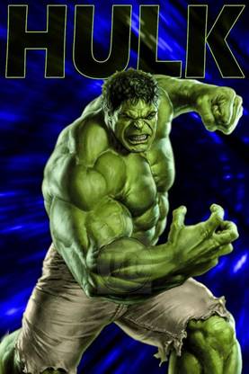 Hulk Poster |Superhero Hulk Posters | Unframed | With Self Adhesive ...