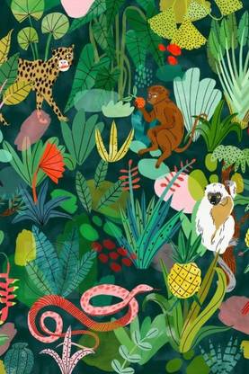 Jungle Theme Poster | Jungle Posters for Room | Unframed | With Self ...