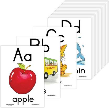 Abcd alphabet chart Poster Multicolor Photo Paper Print Poster ...