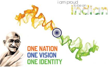 Mahatma Gandhi Ji Poster On "One Nation, One Vision, One Identity ...