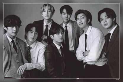 Bts K-Pop South Korean K-Pop Boy Band Gro Matte Finish Poster Paper ...