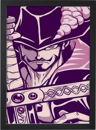 onepiece poster with frame mihawk poster (Size_13x9.8 inch) Paper Print ...
