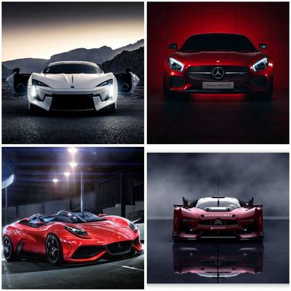 SPORT CAR and CAR Wall Poster/Cars Wall Posters (12x18 Inch)Multicolour ...