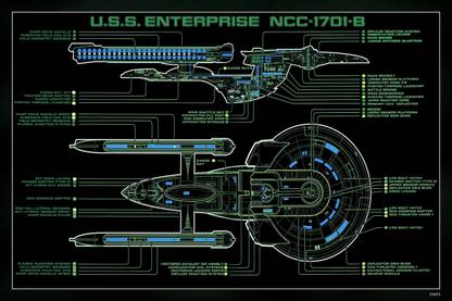 Star Trek Uss Enterprise Scheme Star Trek Schematics X Space Stars Art ...