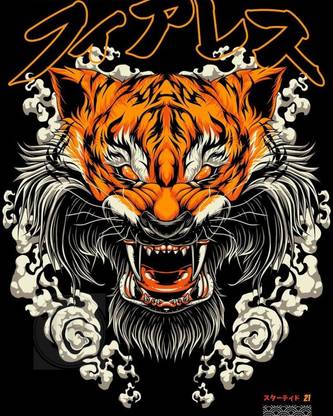 Tiger Poster | Tiger Posters for Room | Unframed | With Self Adhesive ...