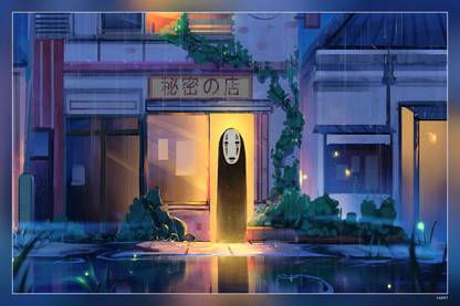 Kaonashi Spirited Away Anime Movie Matte Finish Poster Paper Print ...