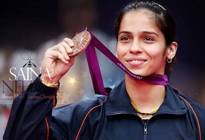 Poster Badminton Superstar Saina Nehwal sl-12636 (LARGE Poster, 36x24 ...