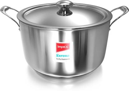 IMPEX Serene Triply Biryani Pot 32 cm diameter 13 L capacity with Lid ...