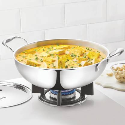 ASHOKA Stainless Steel Tryply Kadhai (Induction and Gas Stove Friendly ...