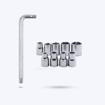 Tools Titan 10Pcs Hex Socket Wrench Spanner Tool Goti Set for Bike/Car ...