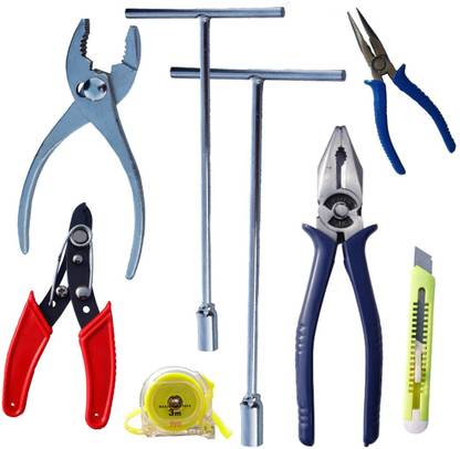 Jiya S487 TOOLS -STEEL T 8, 10MM I MEASUREMENT TAPE3M I SLIP JOINT I 2 ...