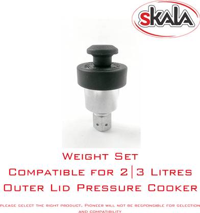 SKALA Cooker Whistle | Weight Set for 2 | 3 ltr Outer Lid Pressure ...