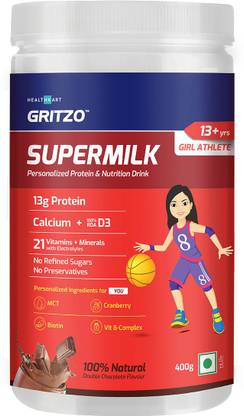Gritzo SuperMilk Athlete+ for 13+ Yr Girls, Health Drink, Double ...