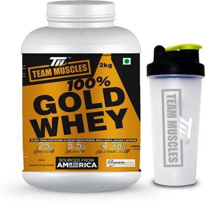 TEAM MUSCLES TM Gold Whey 2 Kg (Mango) Whey Protein Price in India ...
