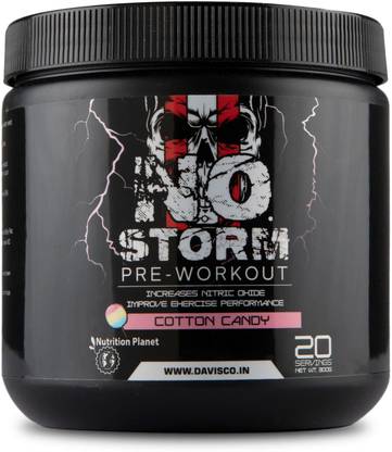Nutrition Planet NO Storm Pre-Workout (Cotton Candy - 300g, 20 Servings ...