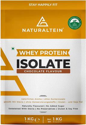 NATURALTEIN 100% Whey Protein Isolate Chocolate- 1 kg Whey Protein ...