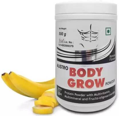AUSTRO BODY GROW POWDER BANANA FLAVOUR 500GM Protein Shake Price in ...