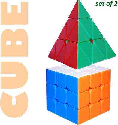 Creative Brain Cube Combo Pyramid Triangle & 3x3 Magic Cube Puzzle ...