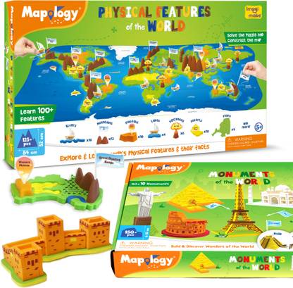 Imagimake Mapology – Political & Physical Map Puzzle of the World ...