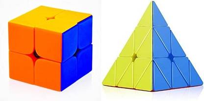 RPC99 2x2 And Pyraminx Pyramid Cube High Speed Stickerless Magic Cube ...