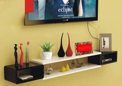 classiconline Wooden Wall Mount Tv Set Up Box Stand Wooden Wall Shelf ...