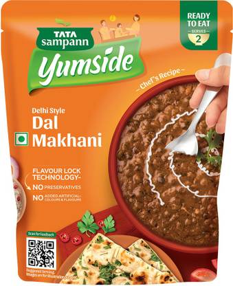 Tata Sampann Yumside Delhi Style Dal Makhani, Ready to Eat Meal, Heat ...