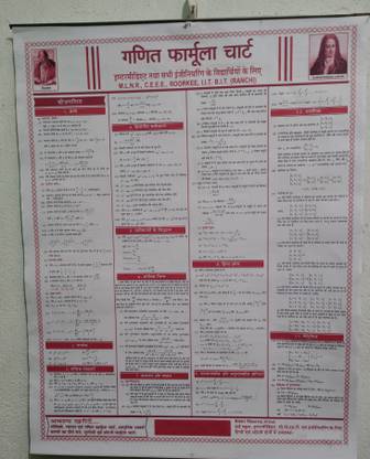 Math Formula Chart For Intermediate Students In Hindi: Buy Math Formula ...
