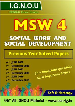 IGNOU MSW 4 Previous Years Solved Question Papers Pdf Social Work And ...