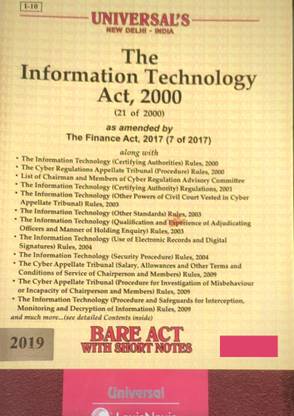 The Information Technology Act, 2000 Bare Act With Short Notes: Buy The ...