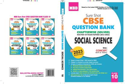 MBD Sure Shot Social Science CBSE Class 10 Question Bank Latest Edition ...