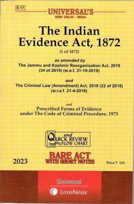 The Indian Evidence Act, 1872: Buy The Indian Evidence Act, 1872 by UNIVERSAL LAW PUBLICATION at ...