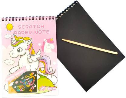 New And Creative Unicorn Scratch Notebook For Kids With Scratching Tool ...