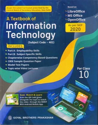 A Textbook Of Information Technology (Subject Code 402) For Class 10 ...