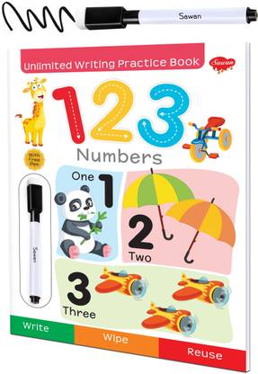 Unlimited Writing Practice Book - 123 Numbers | By Sawan: Buy Unlimited ...