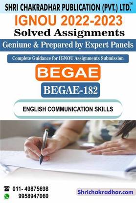 IGNOU BEGAE 182 Solved Assignment 2022-23 English Communication Skills ...
