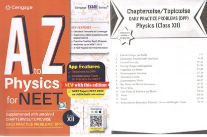 Cengage A To Z Physics For Neet (For Class - 12) With Chapterwise / Topicwise Daily Practice ...