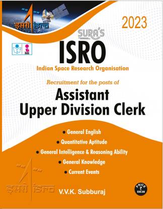 SURA`S ISRO Assistant Upper Division Clerk(UDC) Exam Book In English ...