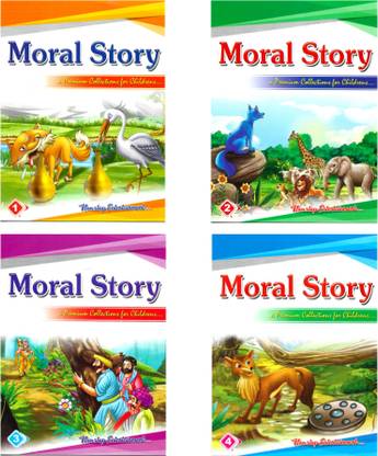 Exello Moral Story Books For Kids -Set Of 4 Illustrated Story Books ...